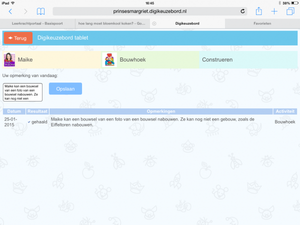 Plannen en registreren met het digikeuzebord - Juf Maike